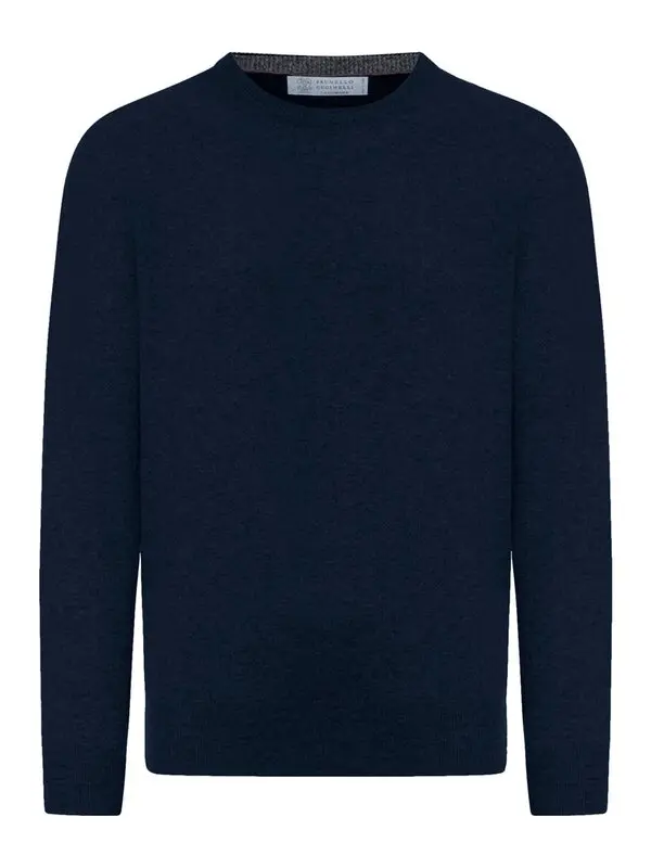 Brunello Cucinelli Essential Cashmere Pullover - Blue