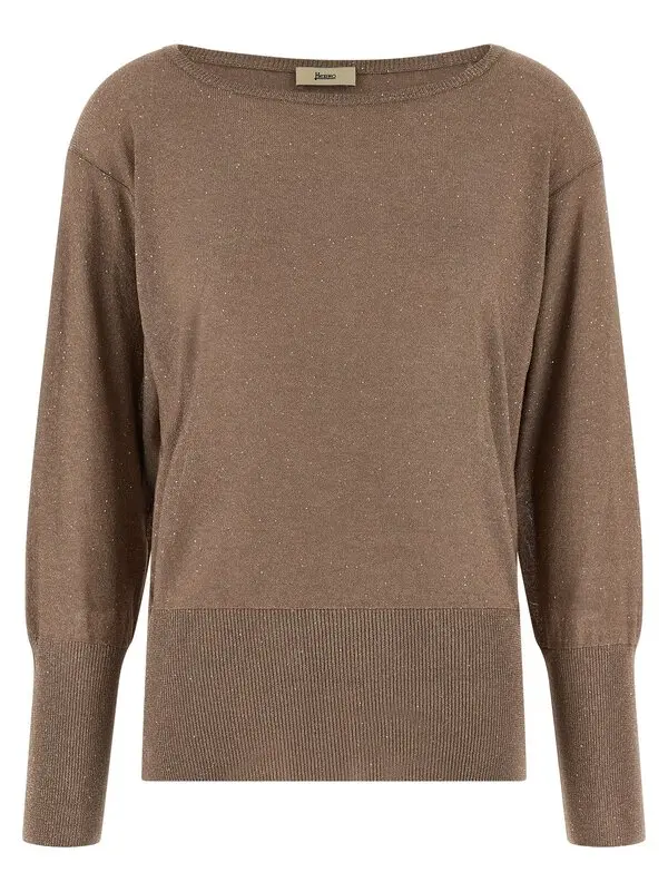 Herno Lamé And Sequin Yarn Sweater