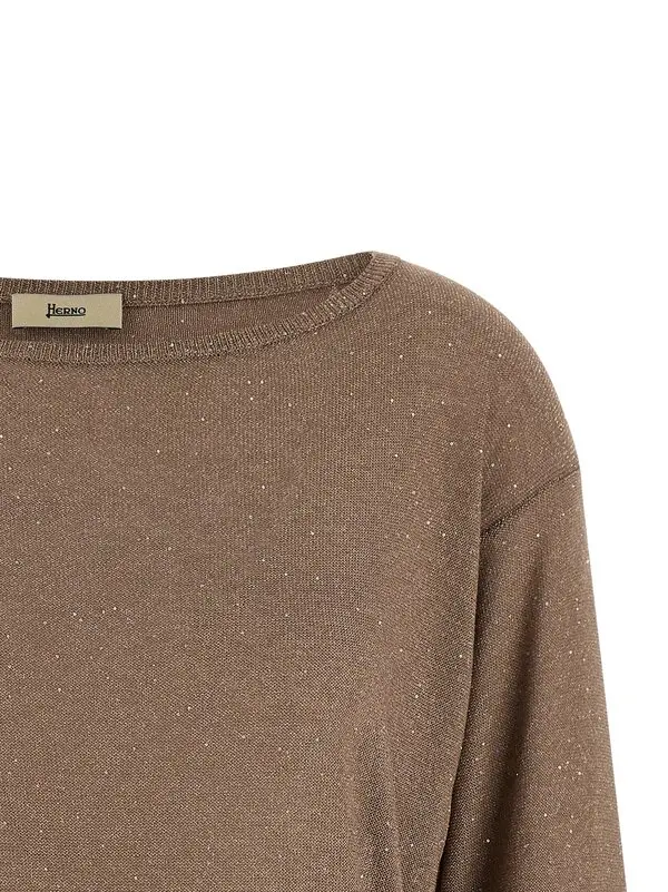 Herno Lamé And Sequin Yarn Sweater
