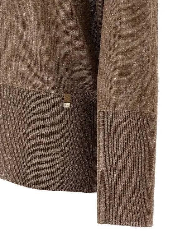 Herno Lamé And Sequin Yarn Sweater