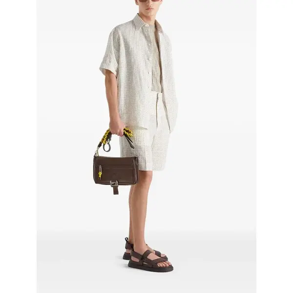 Fendi Tailored Linen Blend Trousers - Cream