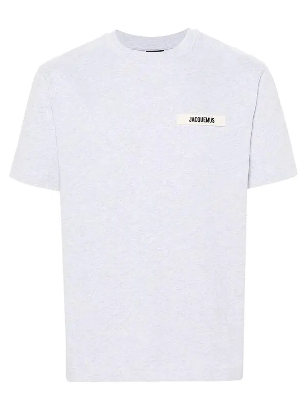 Jacquemus Le T-shirt Gros Grain In Cotton - Gray