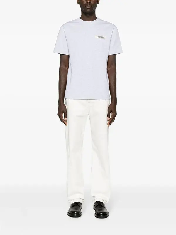 Jacquemus Le T-shirt Gros Grain In Cotton - Gray