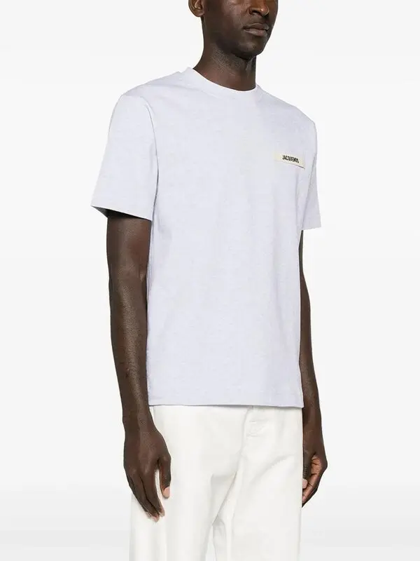 Jacquemus Le T-shirt Gros Grain In Cotton - Gray