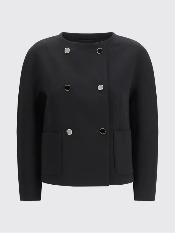 Max Mara Crew Neck Jacket - Black