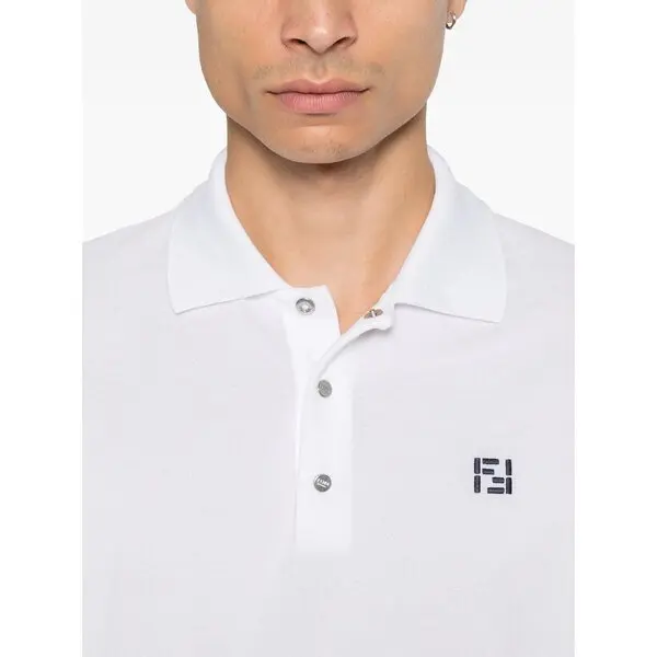 Fendi Polo Shirts - White
