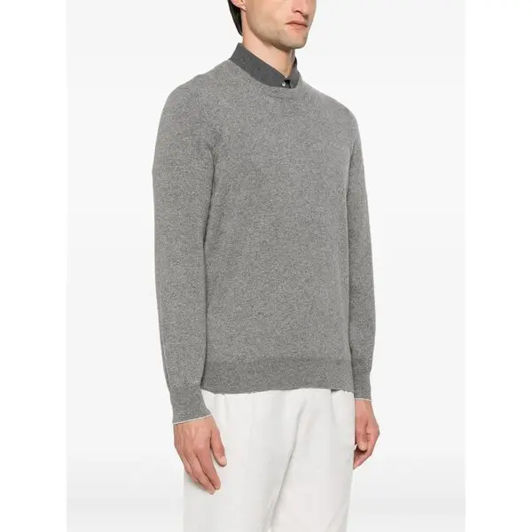 Brunello Cucinelli Cashmere Crew Neck Pullover - Gray