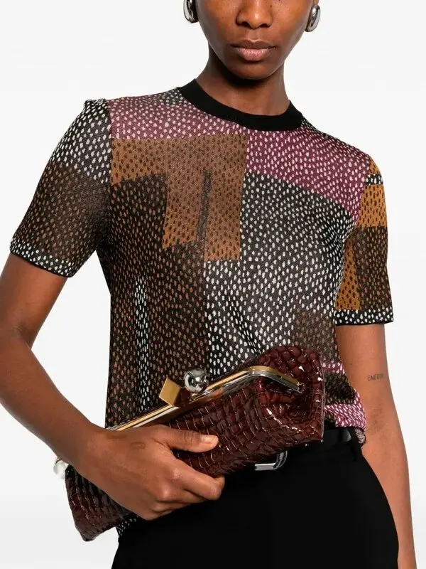 Fendi Short-sleeved Viscose Sweater - Multicolor