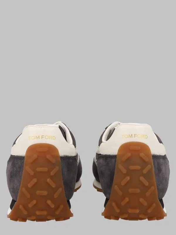TOM FORD Sneaker Mick In Pelle Scamosciata - Gray