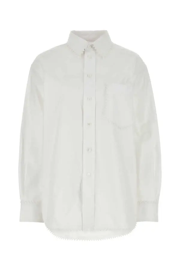Bottega Veneta Cotton Oxford Shirt - White