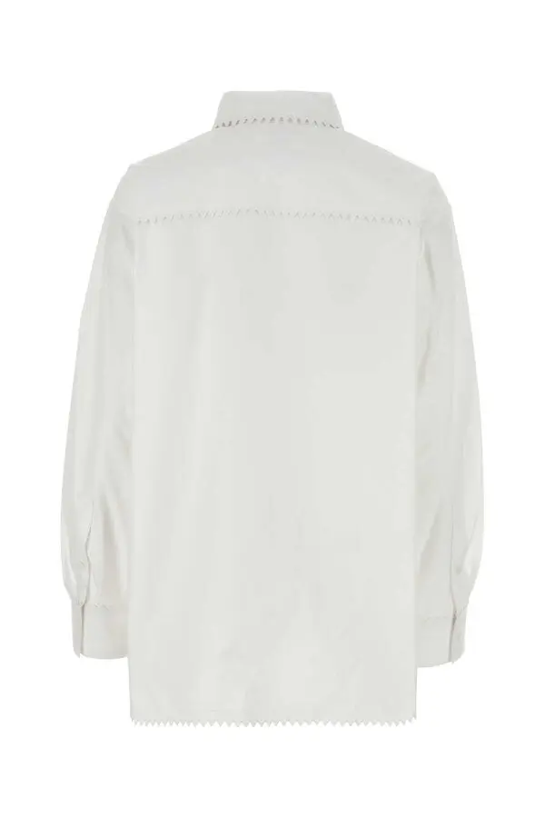 Bottega Veneta Cotton Oxford Shirt - White