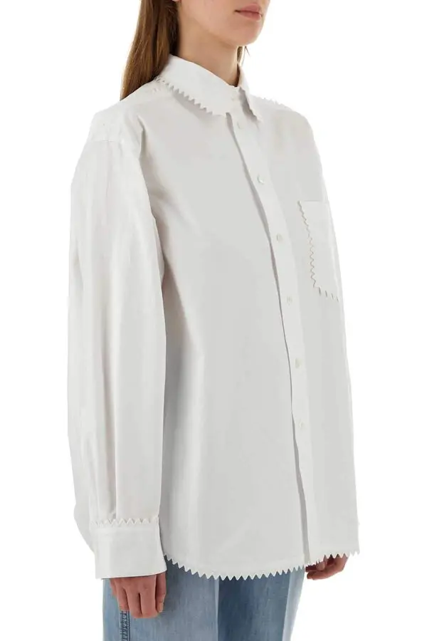 Bottega Veneta Cotton Oxford Shirt - White