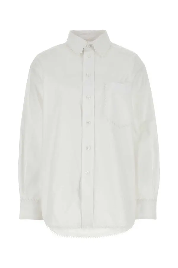 Bottega Veneta Cotton Oxford Shirt - White