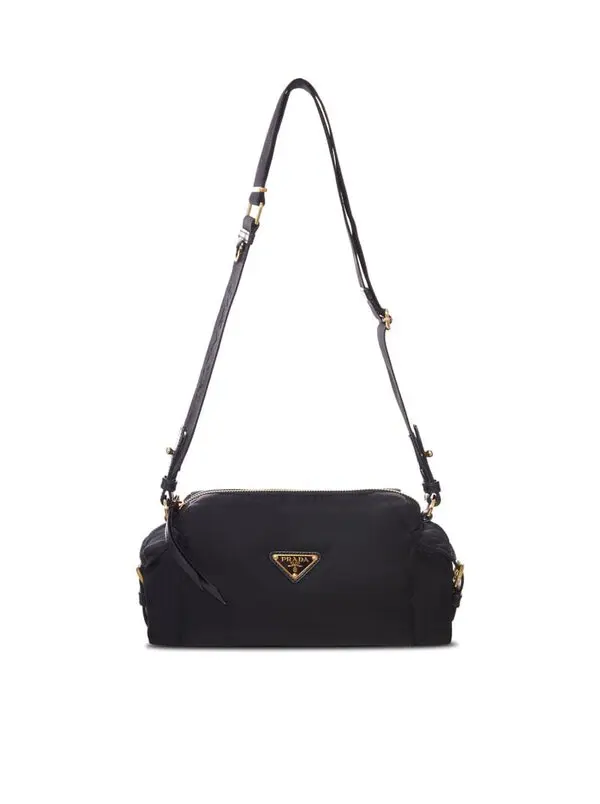Prada Explore Bag In Re-nylon And Saffiano - Black
