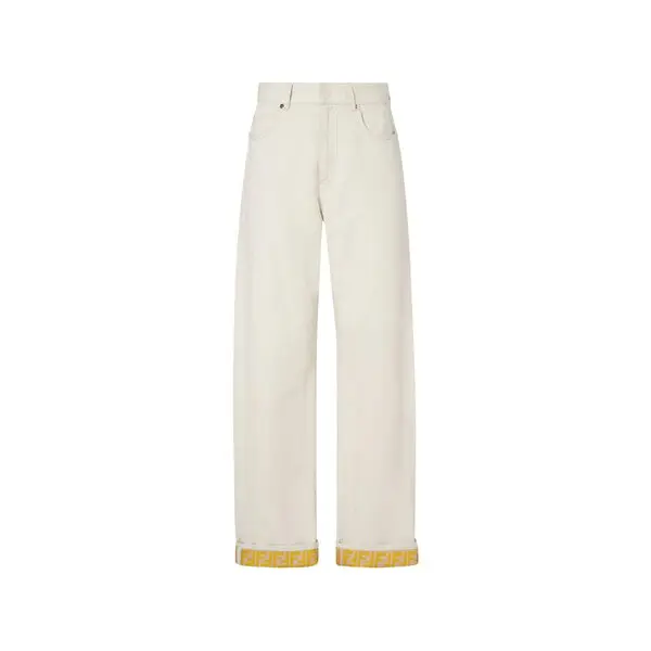 Fendi Neutrals Denim Straight-leg Jeans