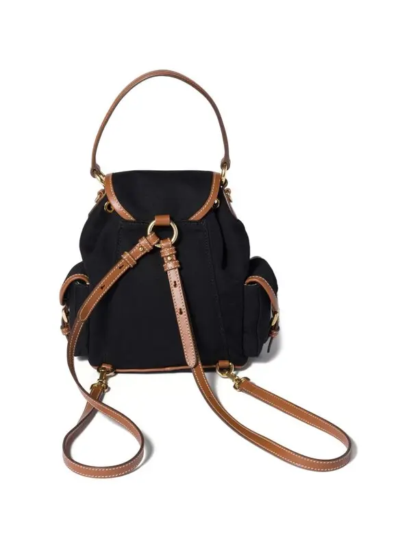 Miu Miu Canvas And Leather Medium Backpack