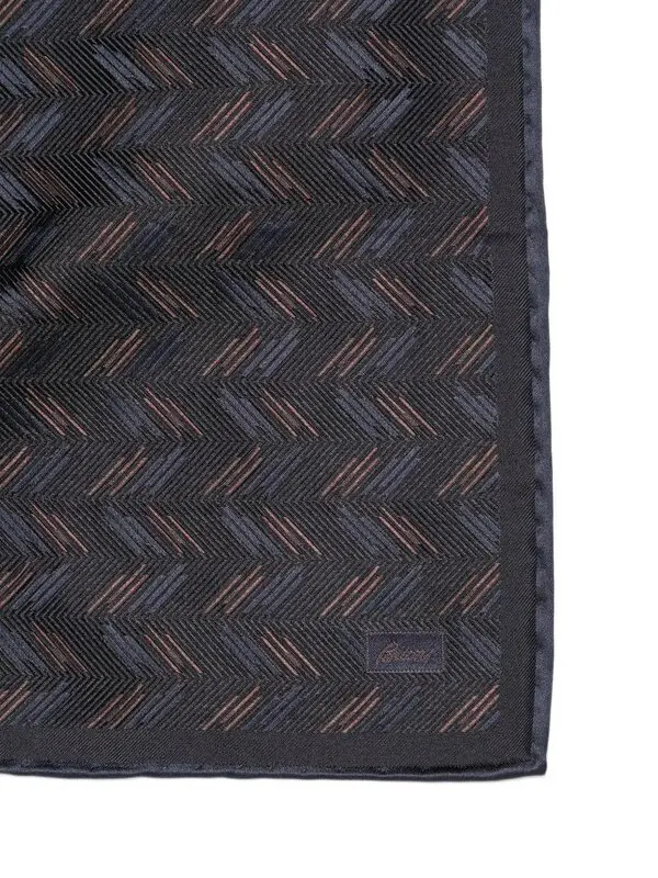 Brioni Printed Pocket Square - Multicolor