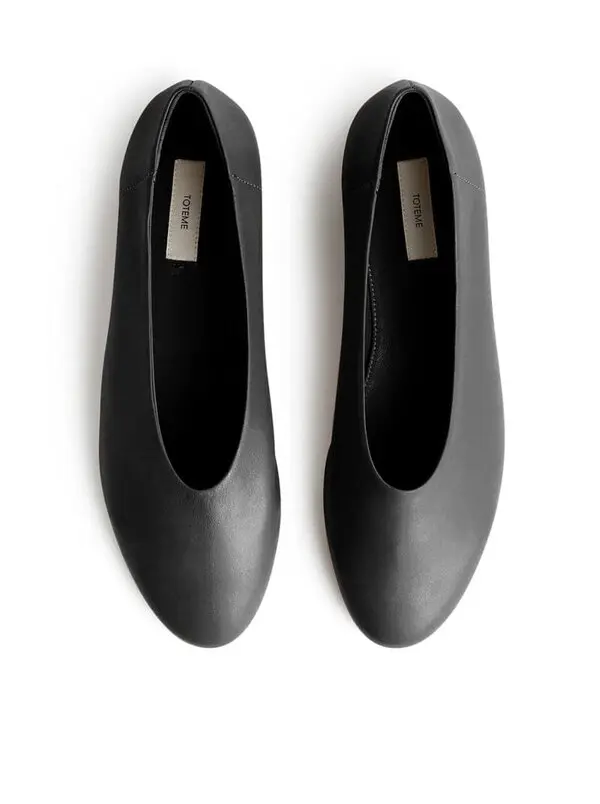 TOTEME Nappa Slip Ballet Flat - Black