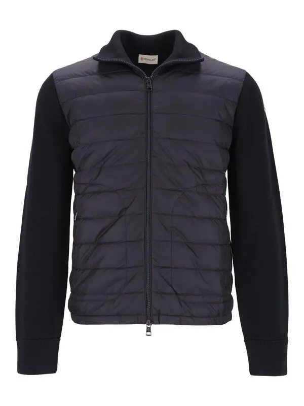 Moncler Quilted Zipped Jacket - Blue