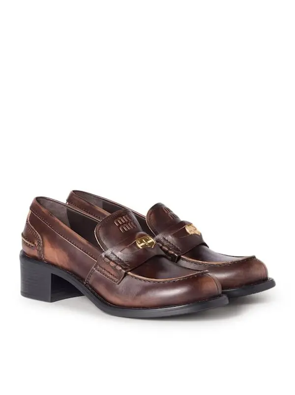 Miu Miu Deco Calfskin Loafers - Multicolor