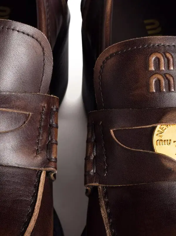 Miu Miu Deco Calfskin Loafers - Multicolor