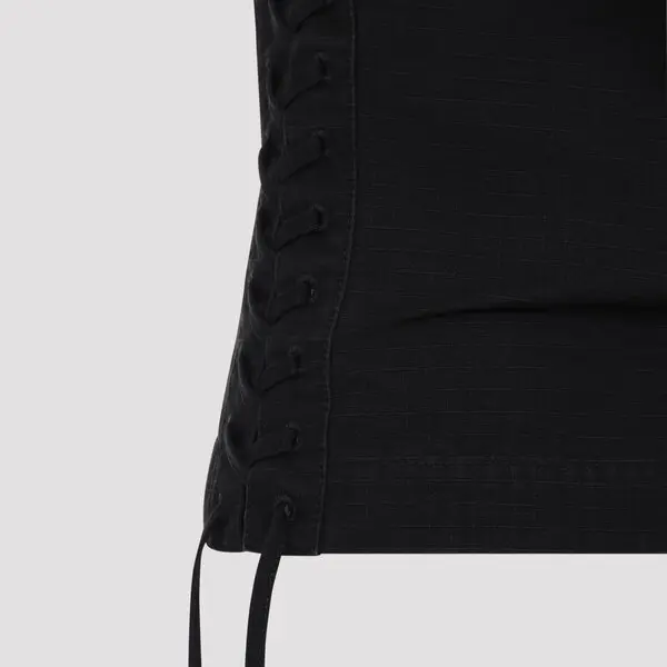 Balenciaga Lace-up Tank Top - Black
