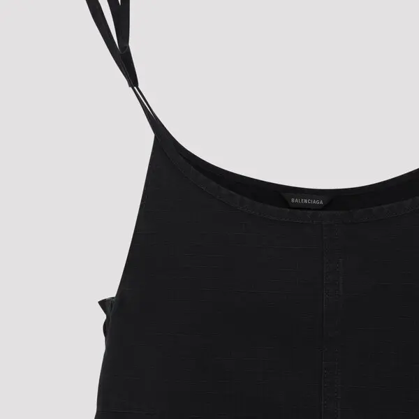 Balenciaga Lace-up Tank Top - Black