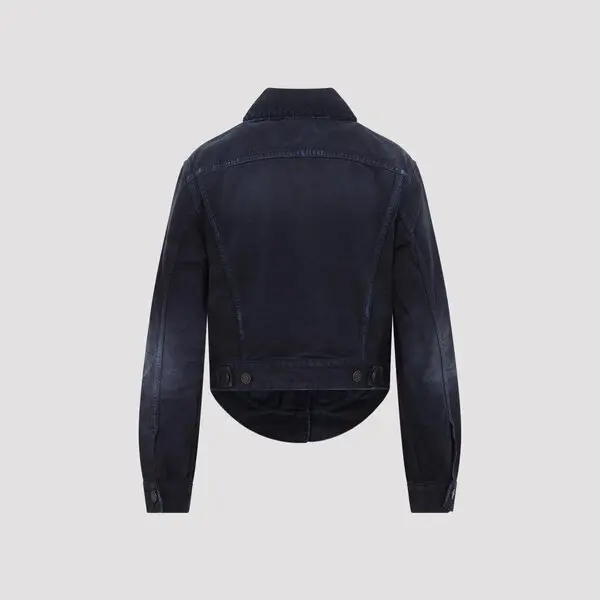 Balenciaga Curved Waistband Jacket - Blue