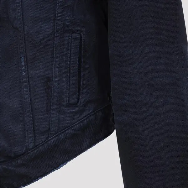 Balenciaga Curved Waistband Jacket - Blue