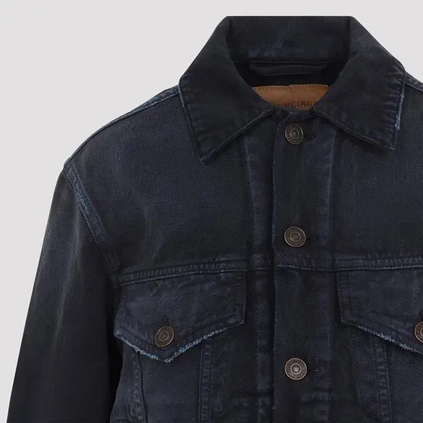 Balenciaga Curved Waistband Jacket - Blue