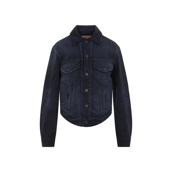 Balenciaga Denim Trucker Jacket - Blue
