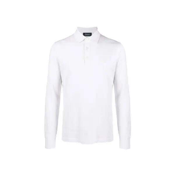 Herno Long Sleeve Polo Shirt - White