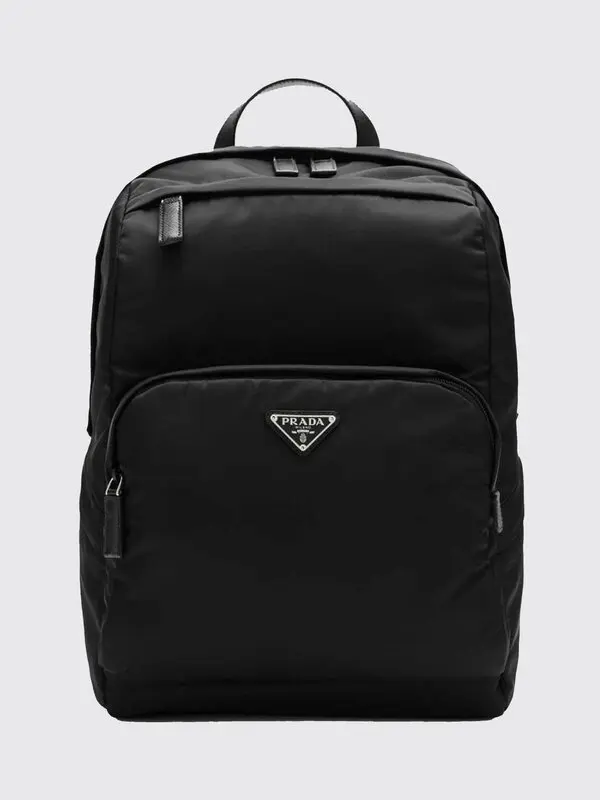 Prada Re-nylon Backpack With Logo - Black
