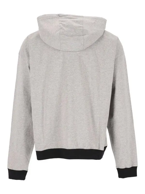 Versace Cotton Jersey Hoodie With Medusa Logo Print - Gray