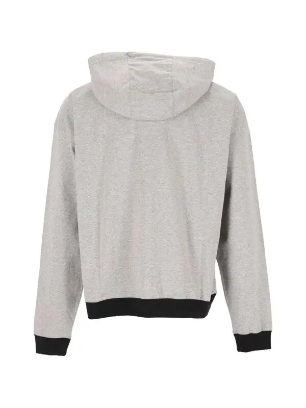 Versace Cotton Jersey Hoodie With Medusa Logo Print - Gray