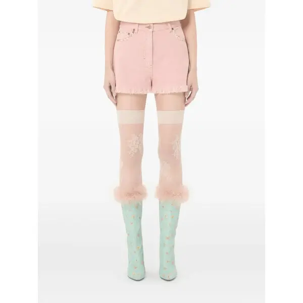 Valentino Garavani Denim Denim Shorts - Pink