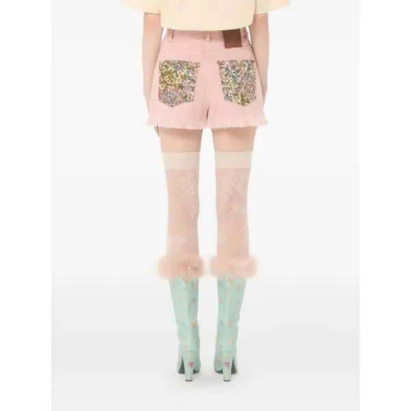 Valentino Garavani Denim Denim Shorts - Pink