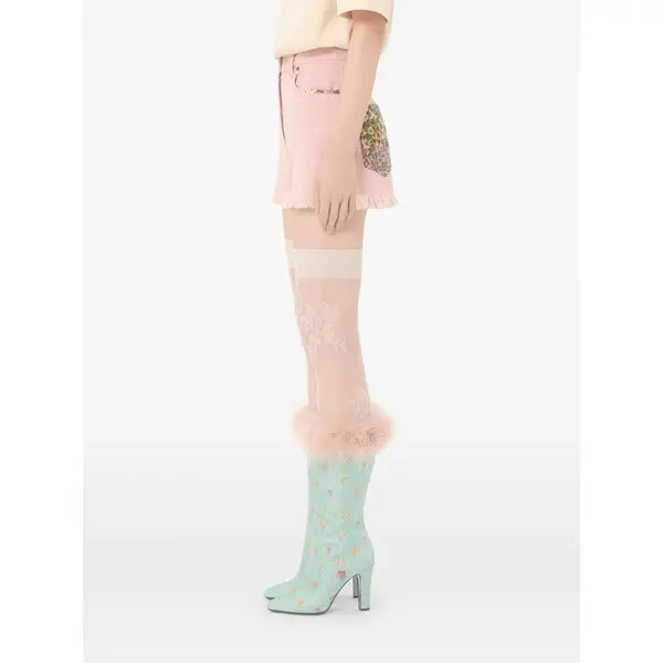 Valentino Garavani Denim Denim Shorts - Pink