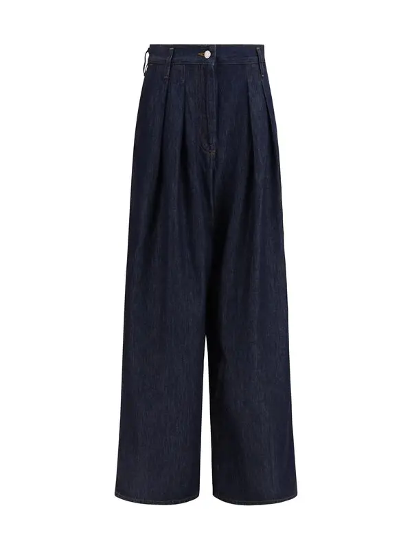 Dries Van Noten Wide-leg Jeans With Pleats - Blue