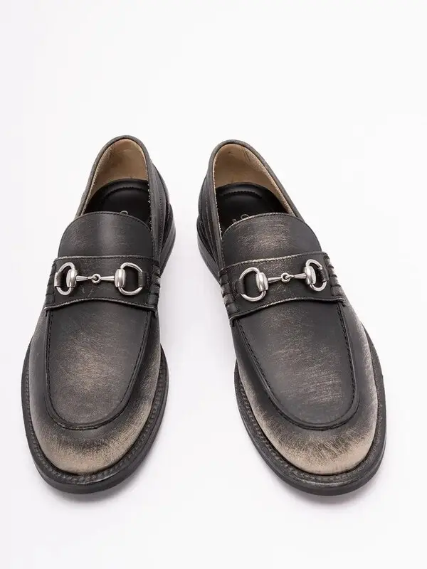 Gucci Leather Horsebit Loafers