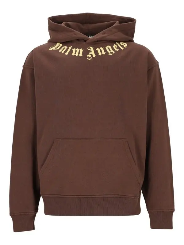 Palm Angels Neck Logo Hoodie
