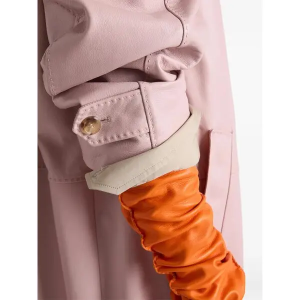 Prada Coats Leather Coats - Pink