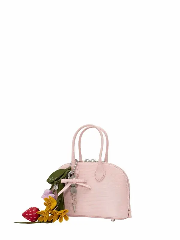 SELF-PORTRAIT Pink Mini Bag With Shoulder Strap And Charms