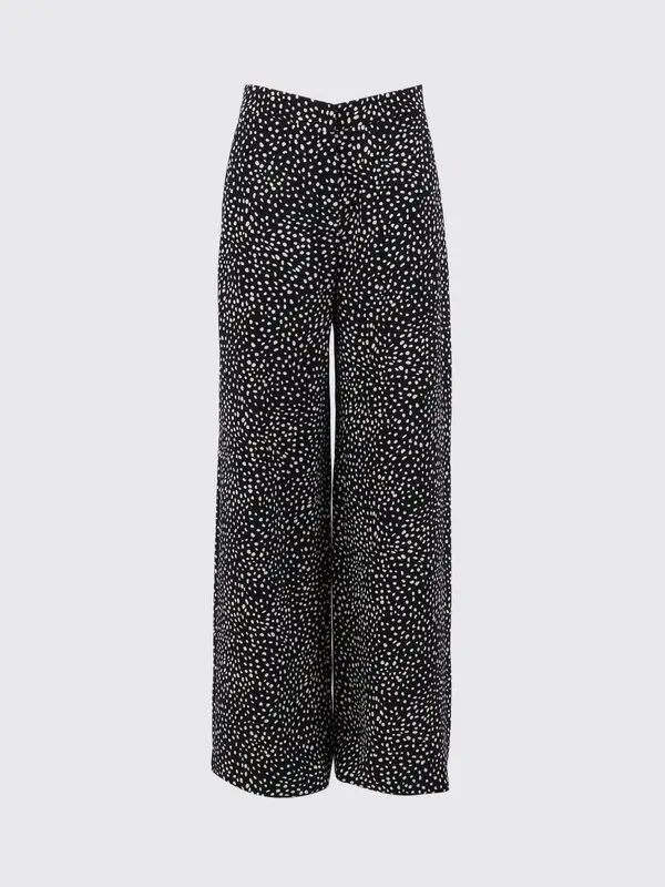 Max Mara Polka Dot Crêpe Trousers - Black