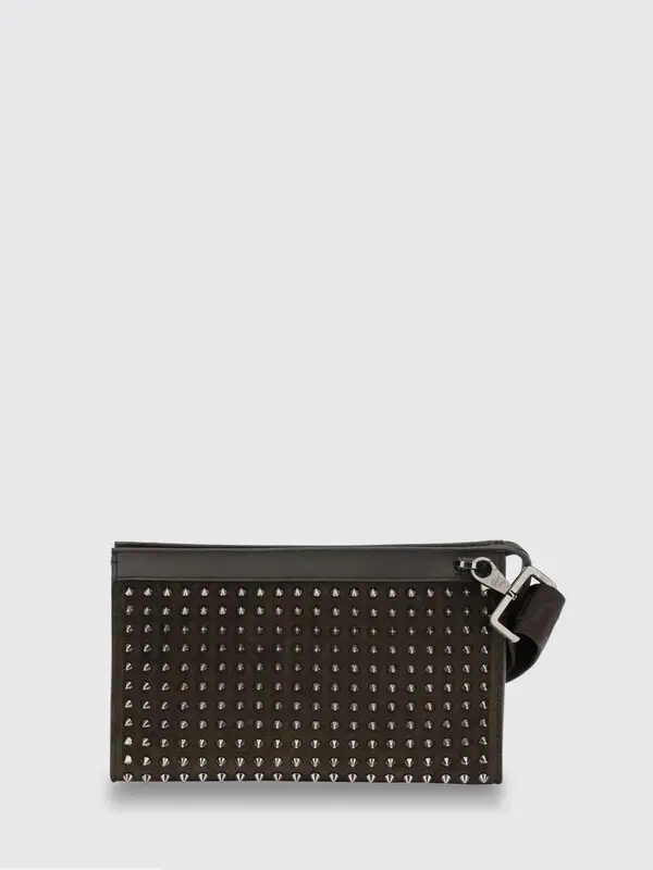CHRISTIAN LOUBOUTIN Funky Leather Clutch With All-over Studs - Black