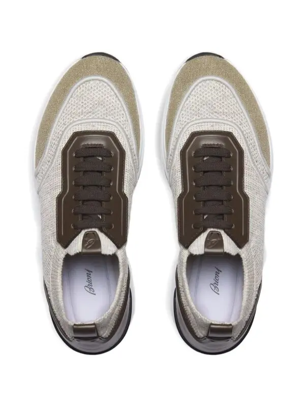 Brioni Cotton And Linen Blend Sneakers