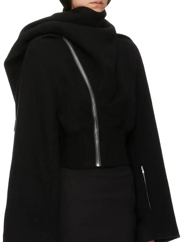 Rick Owens Bomber Scarf Flight In Wool