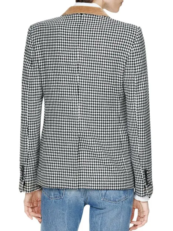 TOM FORD Boyfriend Jacket In Houndstooth Cashmere