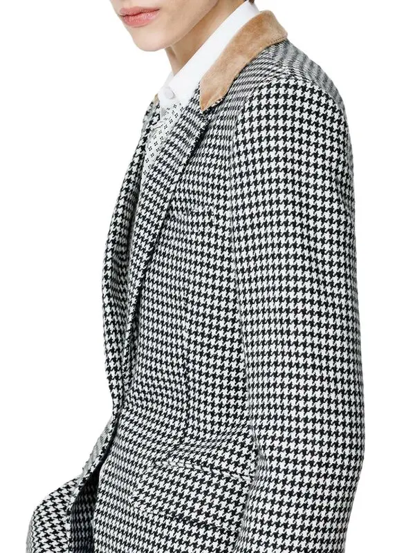 TOM FORD Boyfriend Jacket In Houndstooth Cashmere
