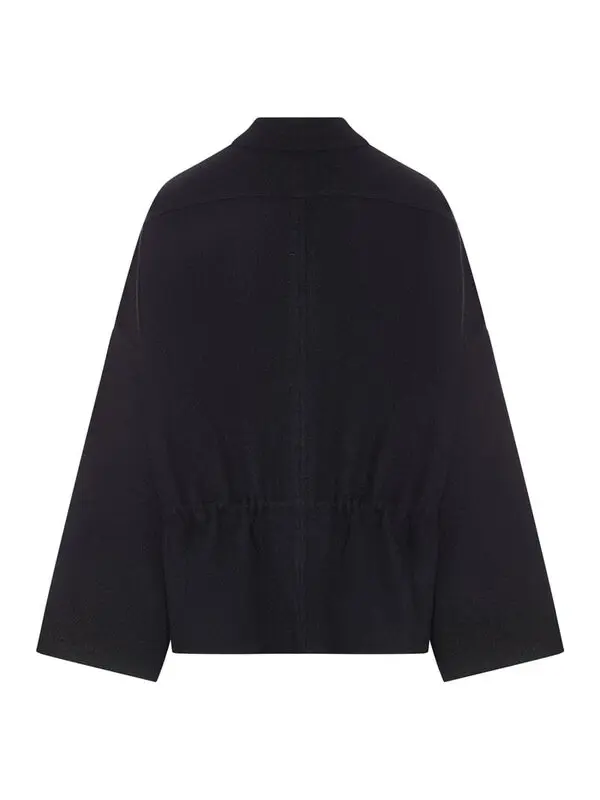 Rick Owens Wool Kimono Blouson With Belt - Black